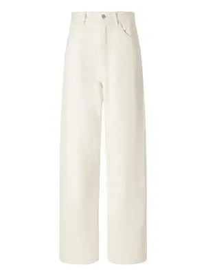 Auralee Silk Wide-leg Pants - Neutrals