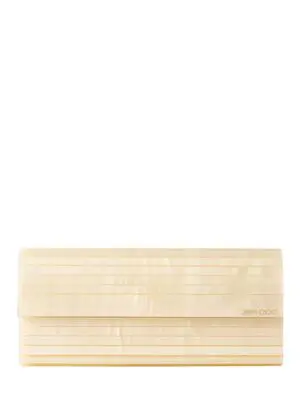 JIMMY CHOO Sweetie Logo-engraved Resin Clutch - Gold