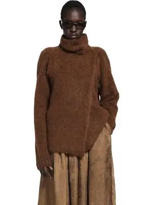 UMA WANG High-neck Top Brown