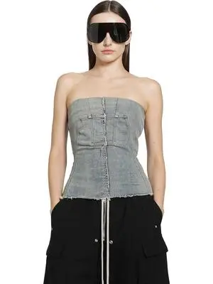 RICK OWENS Tower Splintered Bustier Top
