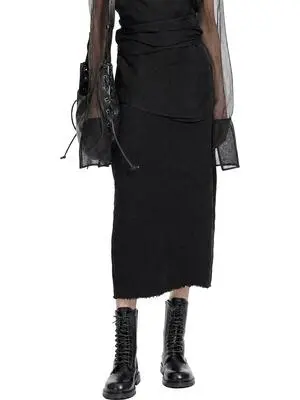 MARC LE BIHAN Textured Stretch Nylon Skirt - Black