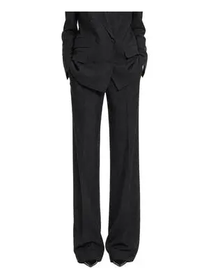 TOM FORD Grain De Poudre Tailored Pants With Belt