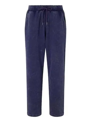 FRIZMWORKS Tapered Cotton-blend Jersey Sweatpants - Navy