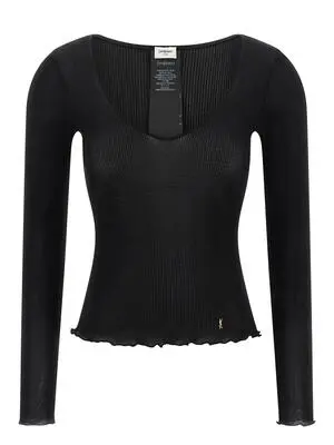 Saint Laurent Cassandre' Top - Black