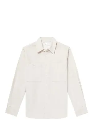 Mr P. Cotton And Cashmere-blend Corduroy Shirt - Neutrals