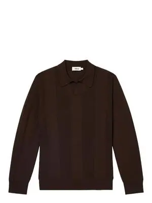 Altea Virgin Wool Polo Sweater - Brown