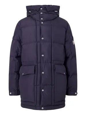Moncler Sylmara Logo-appliquéd Hooded Quilted Shell Down Parka - Blue