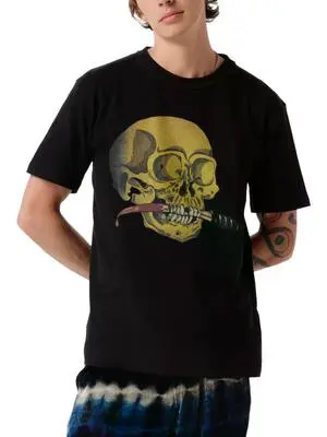 ENDLESS JOY Skull Graphic-print Cotton T-shirt - Black