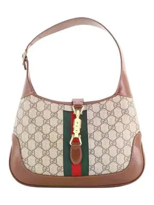 Gucci Jackie 1961 Gg Coated Canvas Small Hobo Bag - Brown