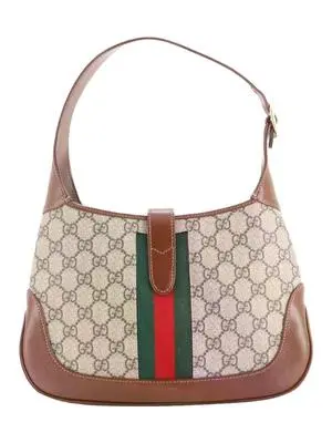 Gucci Jackie 1961 Gg Coated Canvas Small Hobo Bag - Brown