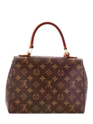 LOUIS VUITTON Cluny Top Handle Bag Monogram Canvas Bb Satchel - Brown