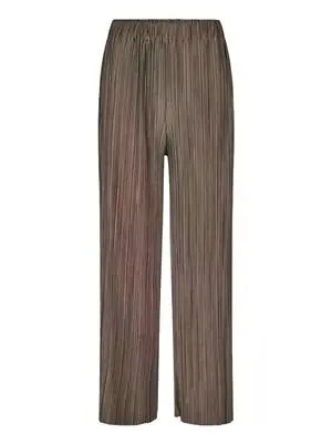 SAMSOE SAMSOE Uma Plissé-effect Trousers - Brown