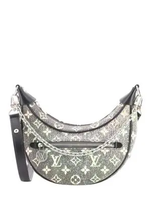 LOUIS VUITTON Loop Handbag Monogram Jacquard Denim Hobo Bag - Grey