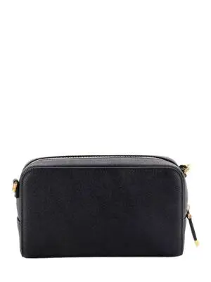 Dior Caro Double Pouch Leather Crossbody Bag - Black