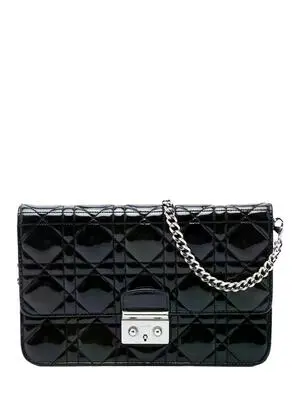 Dior 2014 Patent Cannage Miss Promenade Crossbody Bag - Black