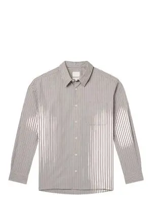A.p.c. Malo Striped Cotton-poplin Shirt - Gray