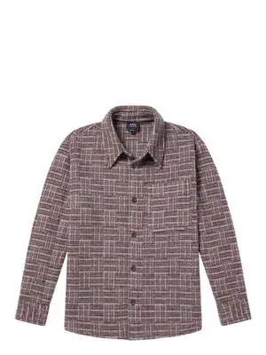 A.p.c. Baptiste Merino Wool Overshirt - Brown