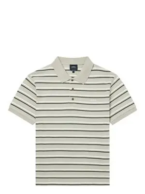 A.p.c. Joe Striped Cotton-piqué Polo Shirt - Multi