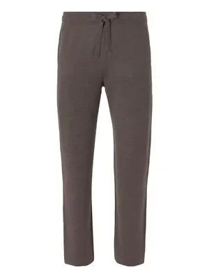Thom Sweeney Straight-leg Wool Sweatpants - Brown