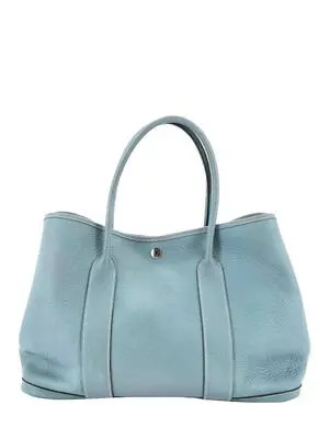 Hermès Garden Party Leather 36 Tote Bag Blue