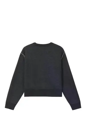 Izzue Intarsia-knit Crew-neck Sweater - Grey