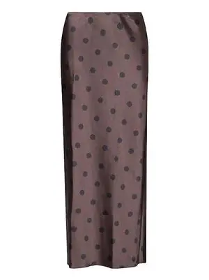 SAMSOE SAMSOE Saagneta Polka-dot Satin Maxi Skirt - Mulch Dott
