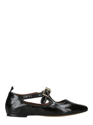 ANONYMOUS COPENHAGEN Praise Leather Ballet Flats Black