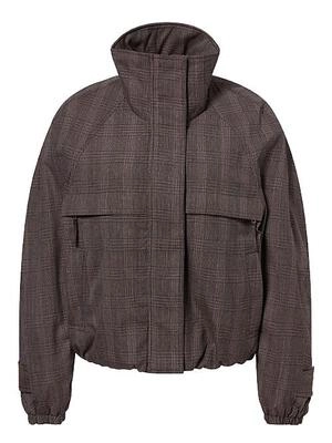 Acne Studios Odilla Checked Wool-blend Jacket - Brown Black