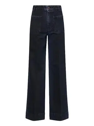 Victoria Beckham Alina Wide-leg Cotton Denim Jeans 29 Ink Blue
