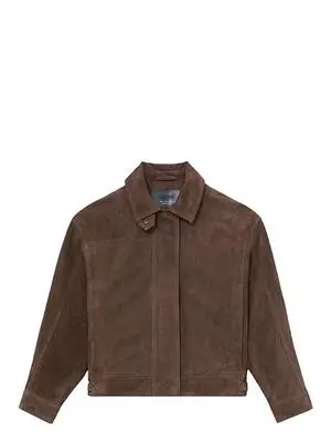 REISS Cooper Relaxed-fit Suede Jacket - Brown