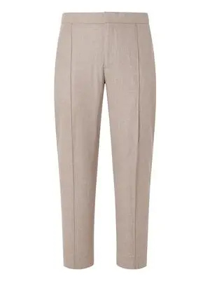 Zegna Straight-leg Wool, Cashmere And Silk-blend Trousers - Brown
