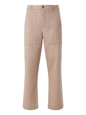 GOD'S TRUE CASHMERE Straight-leg Cashmere-canvas Trousers - Tan