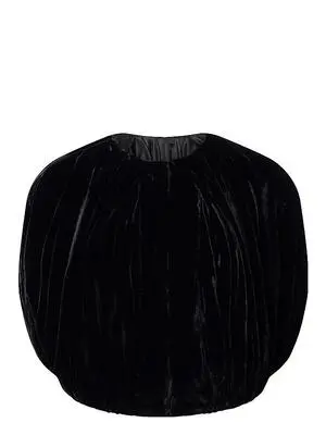 Rick Owens Bubble Cropped Velvet Jacket - Black