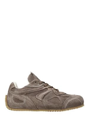 Axel Arigato Slow Runner Leather And Suede Trainers - Taupe Comb