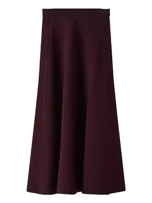 JOSEPH Helius Compact Milano Woven Skirt - Mahogany