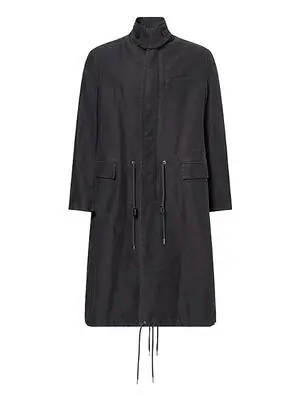 Sacai Flap-pocket Cotton Coat - Black