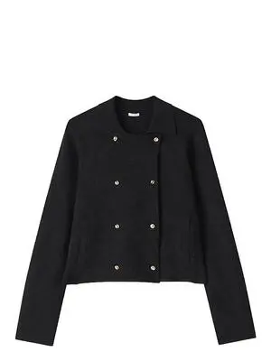 JOSEPH Pilar Jacquard Milano Woven Jacket - Black