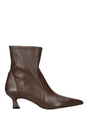 STUART WEITZMAN Vinnie 50 Leather Ankle Boots - Brown