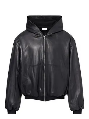 ALEXANDER DIGENOVA Boxy-fit Leather Jacket - Black