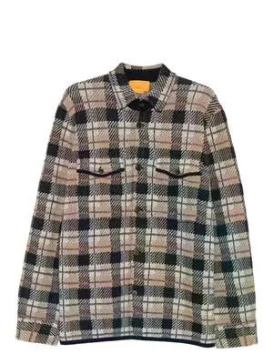 Guest In Residence Check-pattern Cashmere Shirt Neutrals