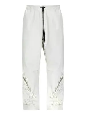Nike Perforated-detail Wide-leg Track Pants Neutrals
