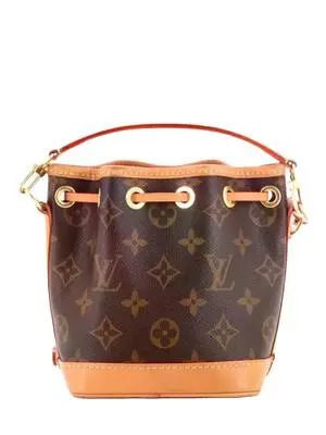 LOUIS VUITTON Noe Nm Handbag Monogram Canvas Nano Bucket Bag - Brown