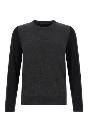 MAISON MARGIELA Two-tone Wool Sweater - Gray