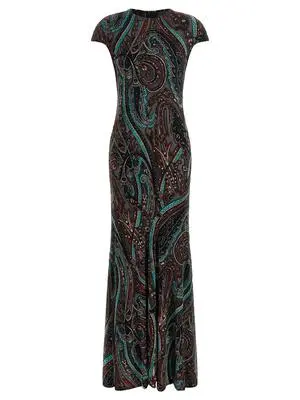 Etro Devoré Velvet Dress - Multicolor