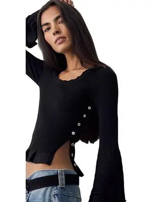Free People Charlie Sweater - Black