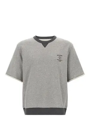 Brunello Cucinelli Solomei Athletic Club' Embroidered Sweatshirt - Gray