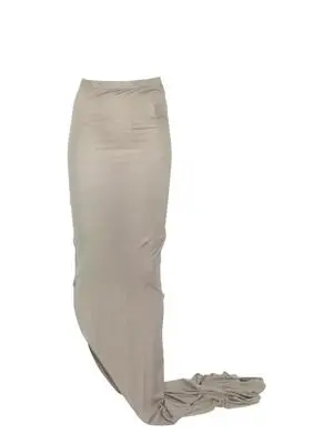 RICK OWENS Asymmetric Jersey Maxi Skirt