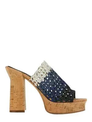 FERRAGAMO Saja Cut-out Sandals - Blue