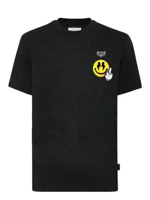 Philipp Plein Jersey T-shirt Smile - Black