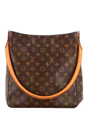 LOUIS VUITTON Looping Handbag Monogram Canvas Gm Shoulder Bag - Brown